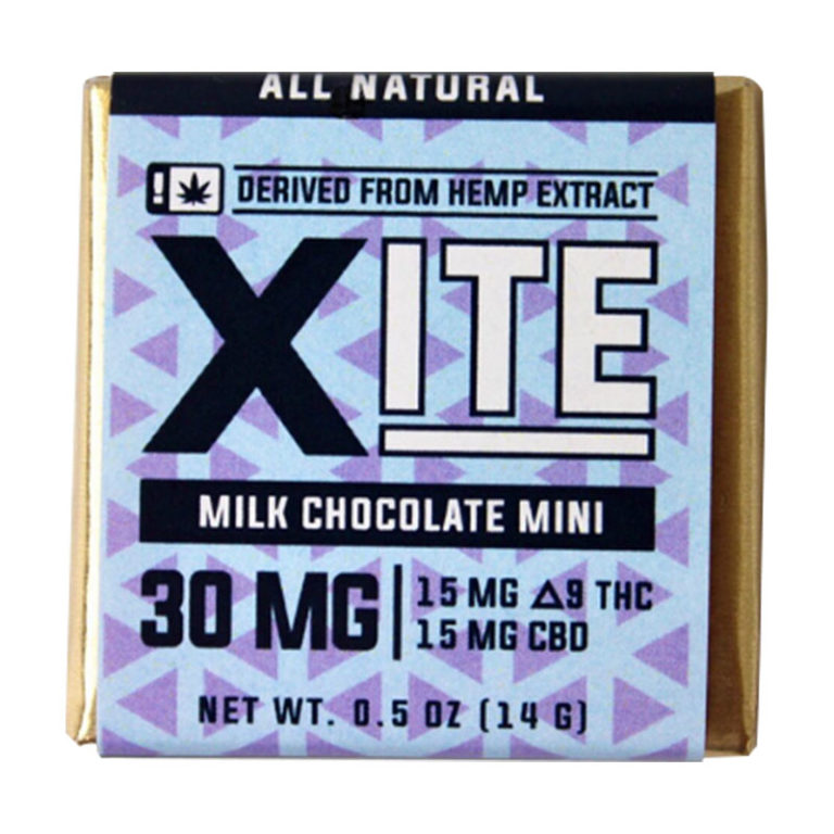 XITE Delta 9 THC Dark Chocolate Bar 300mg - Trek CBD